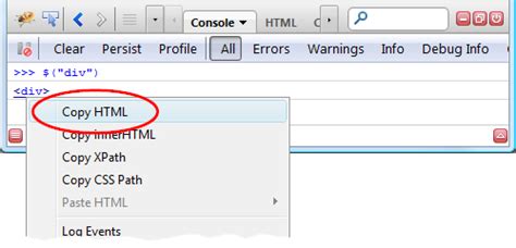 Firebug Tip Copy And Paste Html Software Is Hard