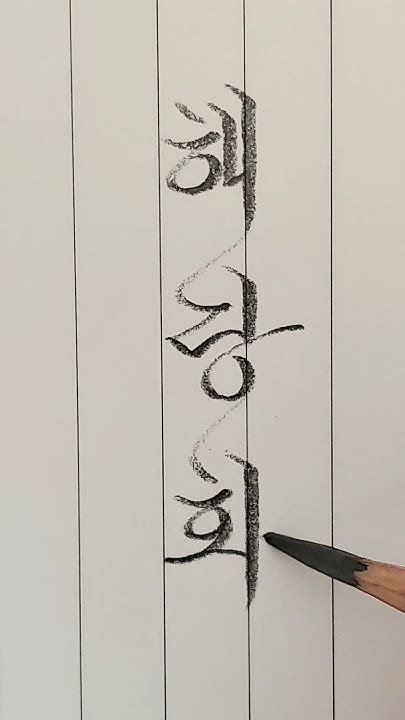 연필로 쓰는 꽃이름해당화 한글흘림 손글씨 Calligraphy Youtube