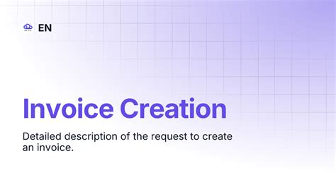 Invoice Creation EN