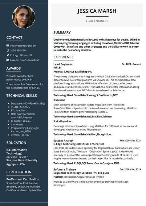 Lead Engineer Resume Sample In 2025 Resumekraft