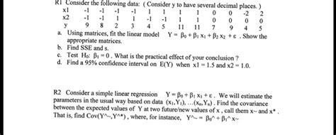 solved consider the following data consider have several decimal