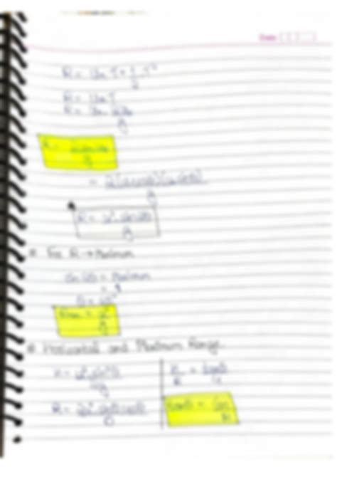 SOLUTION Projectile Motion Class Handwritten Physics Notes Studypool