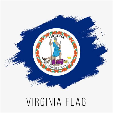 Usa State Virginia Grunge Vector Flag Design Template 18811290 Vector