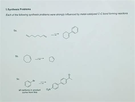 solved 5 synthesis problems each of the following synthesis