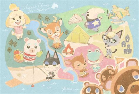しずえあつ森 「祝あつまれどうぶつの森発売 もうすぐ会える あつまれどうぶつの」momomoのイラスト