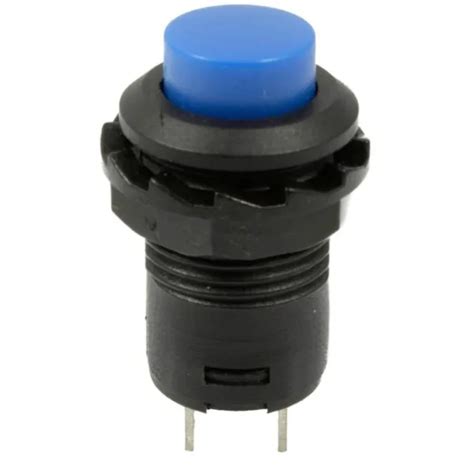 push button moment pulse 14x20 round hole 12mm blue otronic