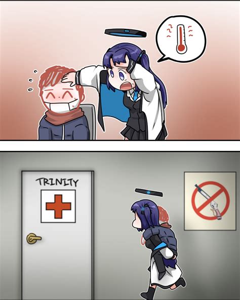 Sensei Yuuka And Doodle Sensei Blue Archive Drawn By C H Danbooru