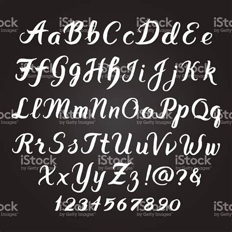 Handwritten Alphabet Vector Font Hand Drawn Brush Script Letters On Brush Script Lettering