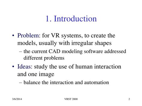 Ppt Interactive 3d Modeling Using Only One Image Powerpoint