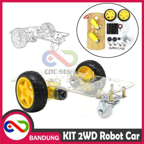 Jual Promo [cnc] Kit Smart Chassis 2wd Robot Car Frame Mobil Arduino Chasis Diskon Shopee