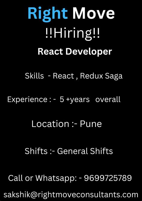 React Redux Saga Reactdeveloper Hiringnow Rightmove Sakshi K