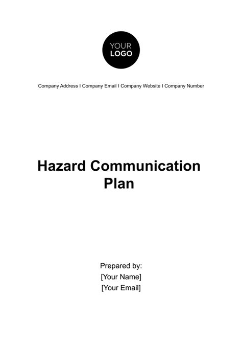 Hazcom Plan Template