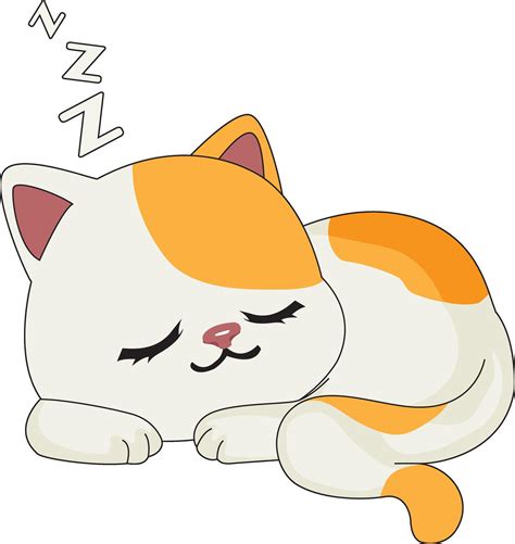 Cute Sleeping Cat Kitty Nap Illustration 56962228 Vector Art At Vecteezy