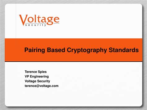 Ppt Pairing Based Cryptography Standards Powerpoint Presentation