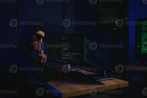Wanted Hackers Coding Virus Ransomware Using Laptops And Computers