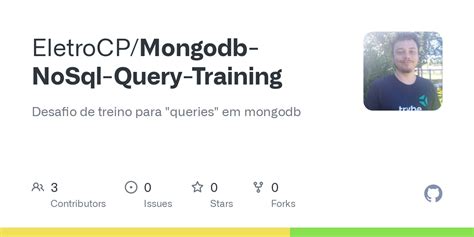 Github Eletrocpmongodb Nosql Query Training Desafio De Treino Para
