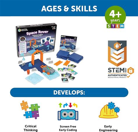 learning resources space rover deluxe coding activity set abc school