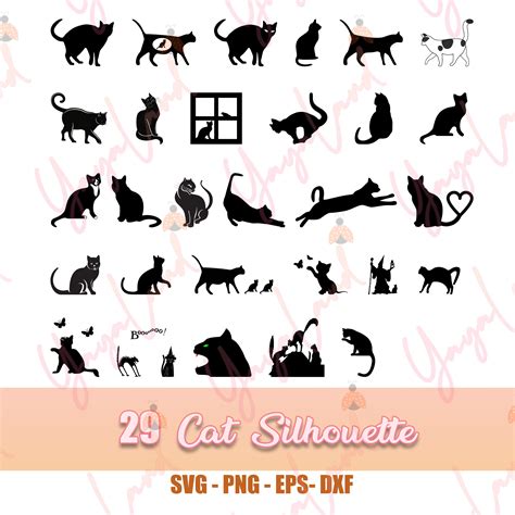 29 Cat Svg File For Cricut Cat Clipart Kitten Cute Cat Crazy Cat Meow