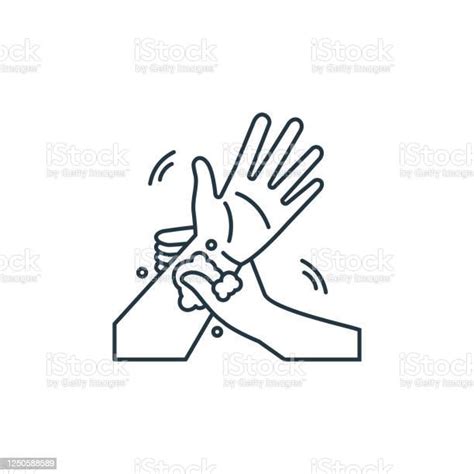 손 세척 벡터 아이콘 손 세척 편집 가능한 스트로크 웹 및 모바일 앱 로고 인쇄 매체에 사용하기 위한 손 세척 선형 기호 얇은 선 그림 벡터 격리 된 윤곽선 도면입니다