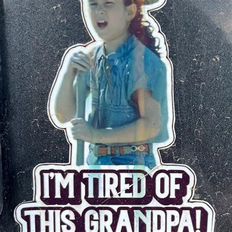 Im Tired Of This Grandpa Holes Vinyl Sticker For Laptops