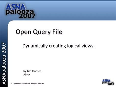 PPT Open Query File PowerPoint Presentation Free Download ID 3955935