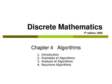 Discrete Mathematics 7th edition, ppt download