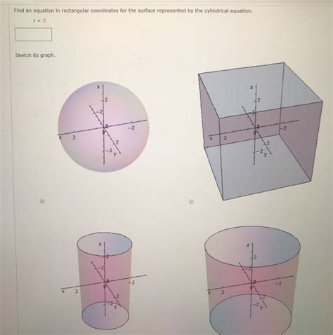 solved find an equation in rectangular coordinates for the