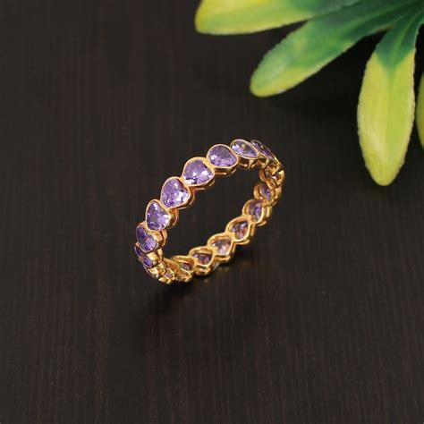Purple Gold Ring Etsy