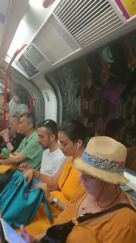 Braless On The London Underground Pic
