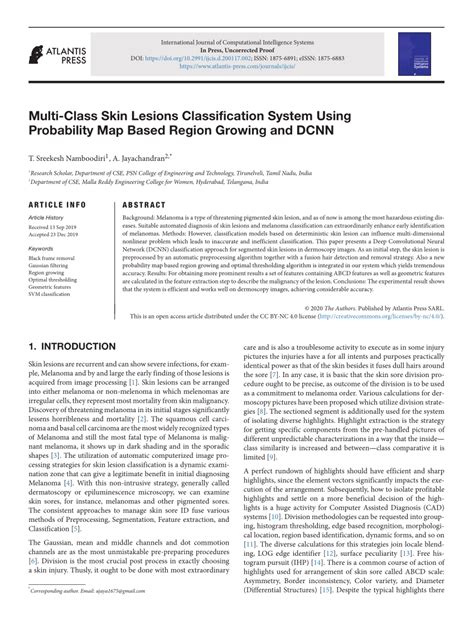 Pdf Multi Class Skin Lesions Classification System Using Probability Pdf Multi Class Skin Lesions Classification System Using Probability
