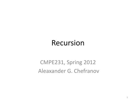 Ppt Understanding Recursive Definitions In Algorithms Powerpoint