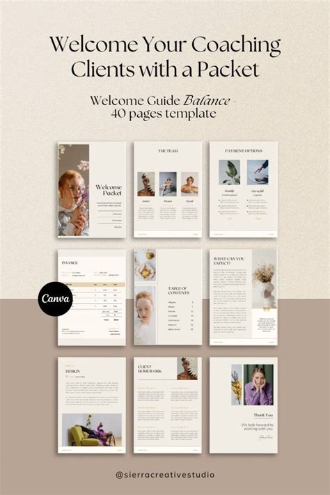 Editable Client Welcome Packet Template Onboarding Canva Template New Client Service Guide