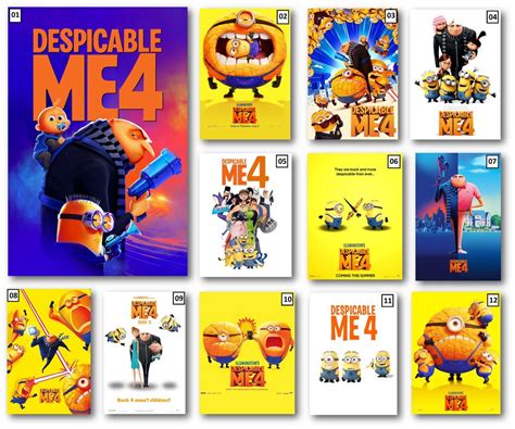 Despicable Me 4 2024 Movie Poster Despicable Me Gru Returns Sold By