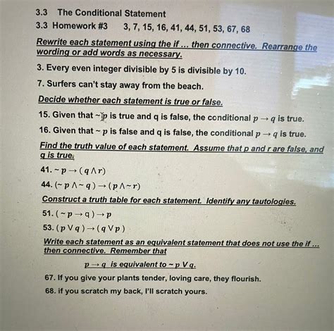 Solved 33 The Conditional Statement 33 Homework 3 37