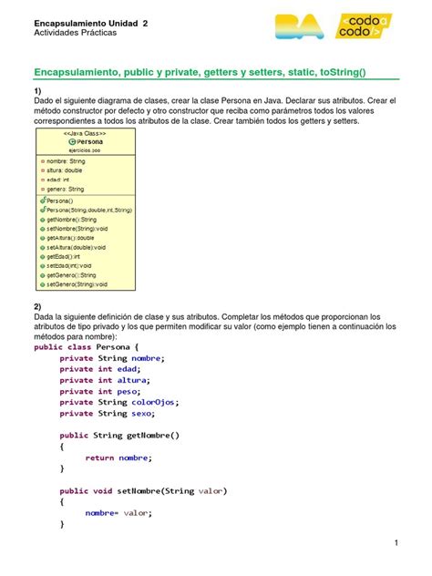 Codo A Codo Poo Unidad 2 Actividades Pdf Pdf Objeto