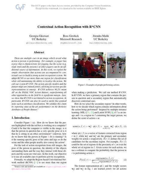 Gkioxari Contextual Action Recognition Iccv 2015 Paper Pdf Cognitive Science Artificial