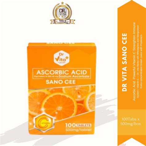 Dr Vita Sano Cee Sodium Ascorbate Vitamins For Adults Immune System Booster Fda Approved