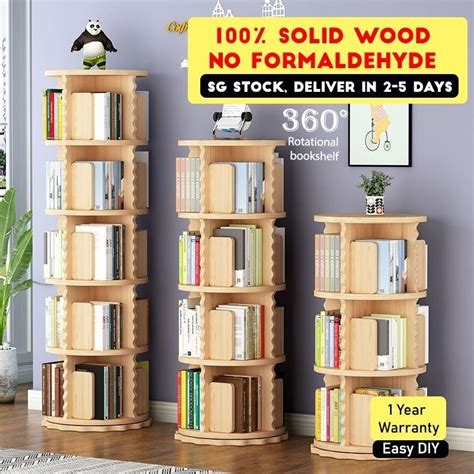 Rotating Bookshelf Furniture And Home Living Furniture Shelves Cabinets And Racks On Carousell