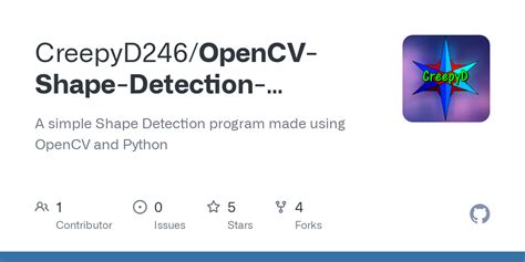 GitHub CreepyD OpenCV Shape Detection Example A Simple Shape Detection Program Made Using