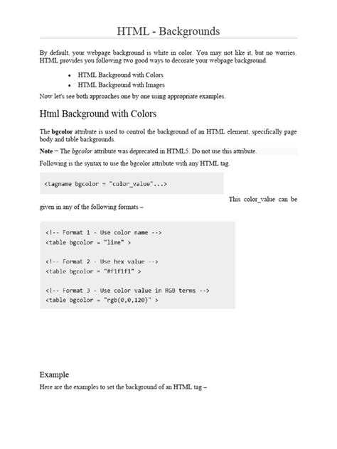 html backgrounds pdf html html element