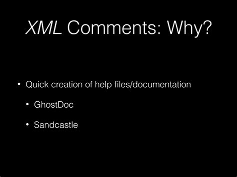 Documenting Net Code With Xml Comments Ppt