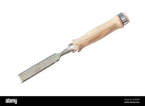 Flat Chisel In Front Of A White Background Stock Photo Alamy
