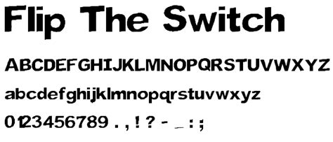 Flip The Switch Font Fancy Comic