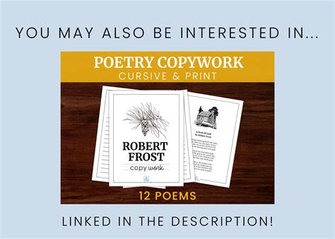 Emily Dickinson Poetry Copywork Poem Handwriting Penmanship