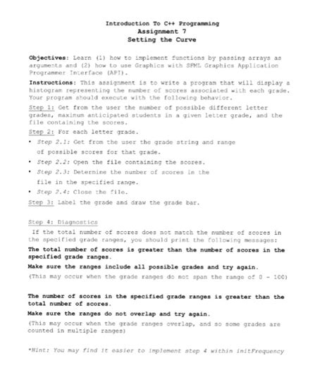 Introduction To C Programming Assignment 7 Setting