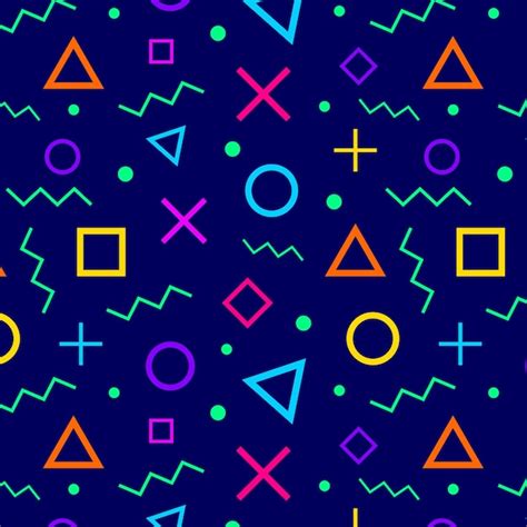 Premium Vector Memphis Seamless Pattern