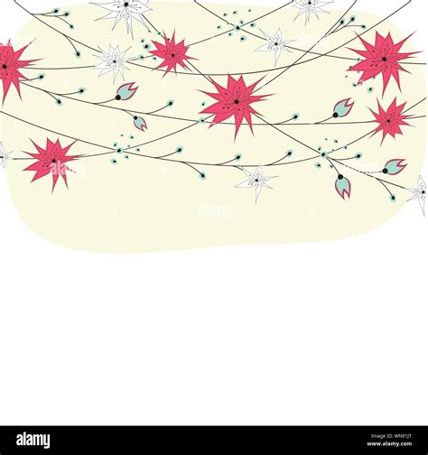Abstract Background With Flowers Vector Illustration Stock Vector