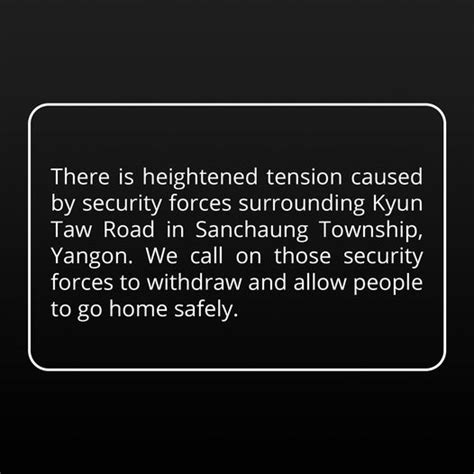 စမ်းချောင်းမြို့နယ်မှ လုံခြုံရေးတပ်ဖွဲ့များ ထွက်ခွာပေးရန် အမေရိကန်သံရုံးနှင့် ကနေဒါသံရုံး တောင်းဆို