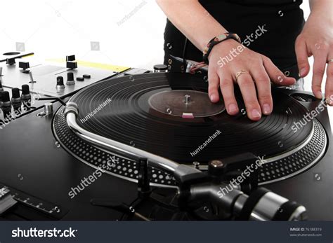 Female Hip Hop Dj Scratching Analog Foto De Stock 76188319 Shutterstock