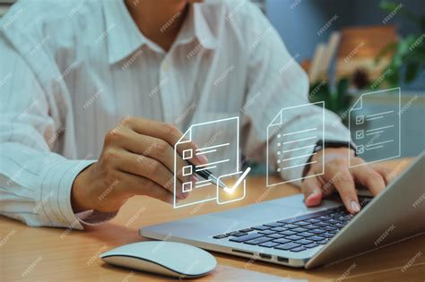 Premium Photo Businessman Checking Document Management System Dms And Approve Streamline